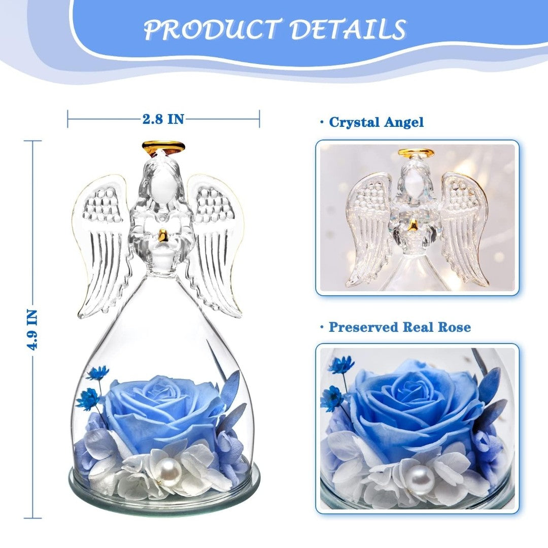 Glass angel with preserved rose – Same Day Flower Delivery Las Vegas ...